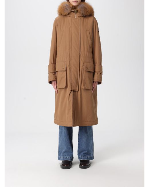 Peuterey Coat in Natural | Lyst UK