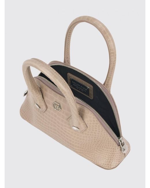 Philipp Plein Crocodile-Print Calfskin Leather Handbag With Hexagon ...