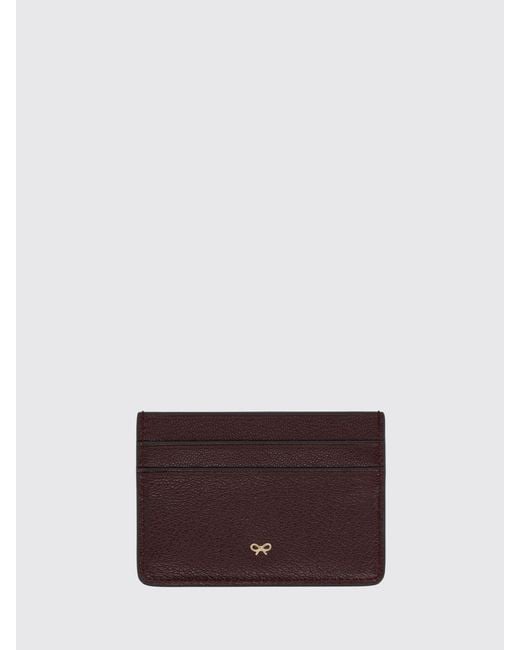 Anya Hindmarch Grained Leather Card Holder With Graphic Print And Five ...