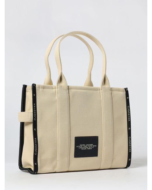 Marc Jacobs Ithe Large Tote Bag N Canvas With Jacquard Logo in Natural ...