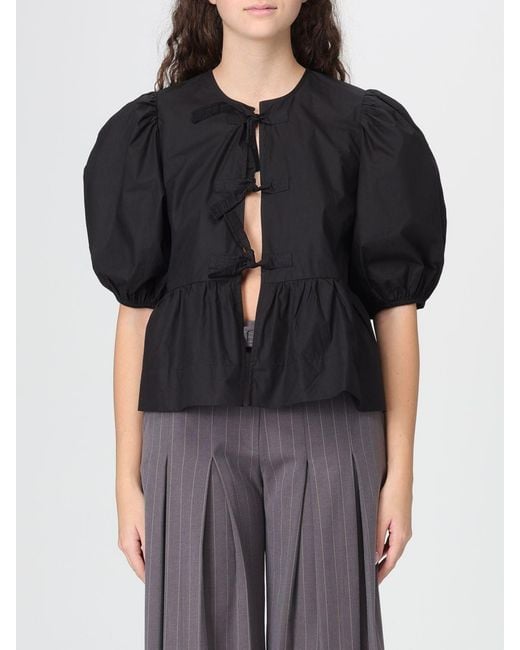 Ganni Top in Black | Lyst UK