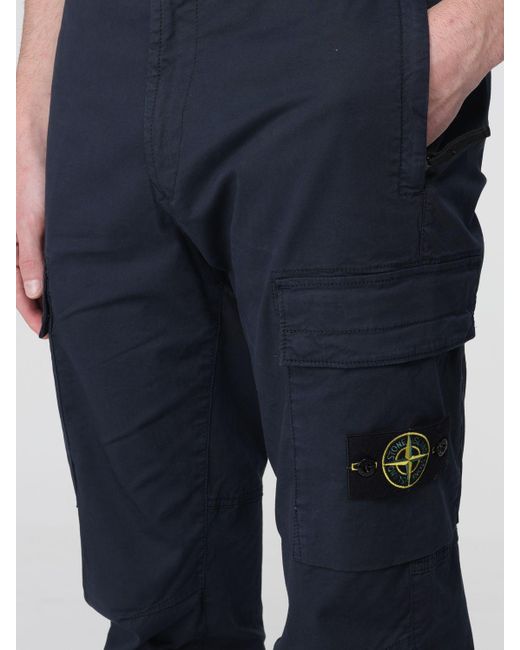 Stone Island Pants in Blue for Men | Lyst UK