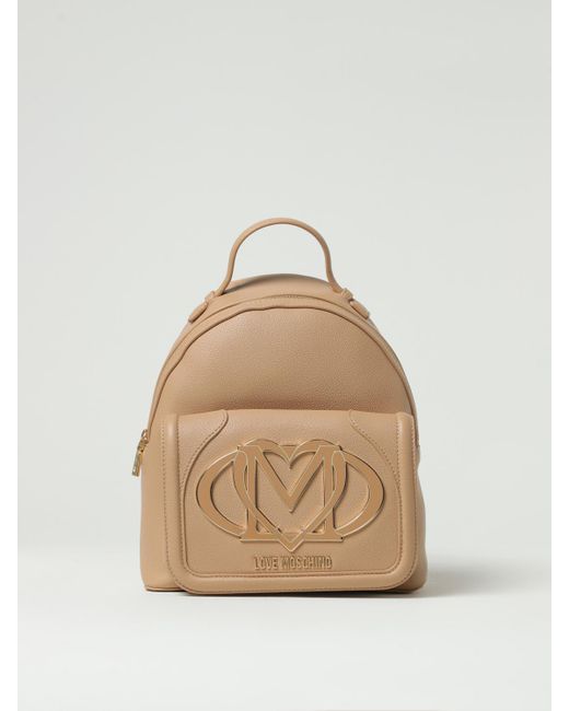 Love Moschino Backpack in Natural | Lyst UK