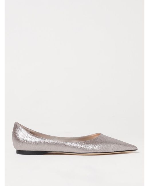 Jimmy Choo Ballet Flats in Natural | Lyst