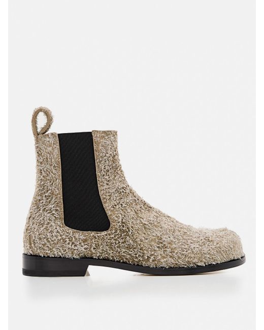 Loewe Flat Ankle Boots in Brown | Lyst