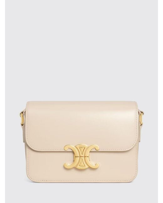 Celine Teen Triomphe Bag in Natural | Lyst UK