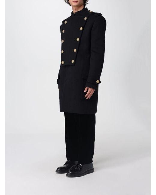Balmain Trench Coat in Black for Men | Lyst UK