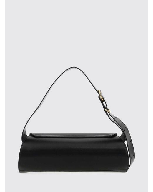 Jil Sander Cannolo Leather Bag in Black | Lyst