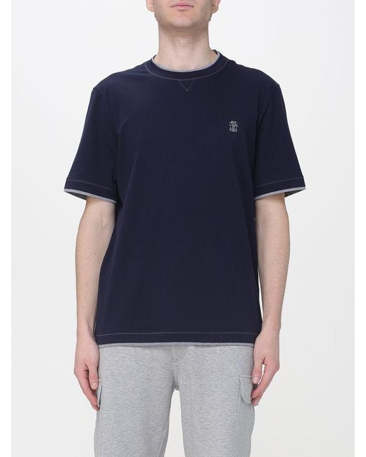 Brunello Cucinelli Polo Shirt in Blue for Men | Lyst UK