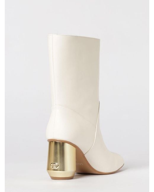 Liu Jo Flat Ankle Boot in White | Lyst