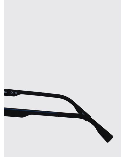 Lacoste Aviator Acetate Sunglasses With Amber Lenses And Monogram Logo ...