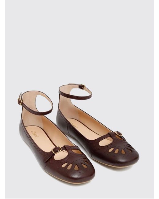 Chloé Ballet Flats in Brown | Lyst UK