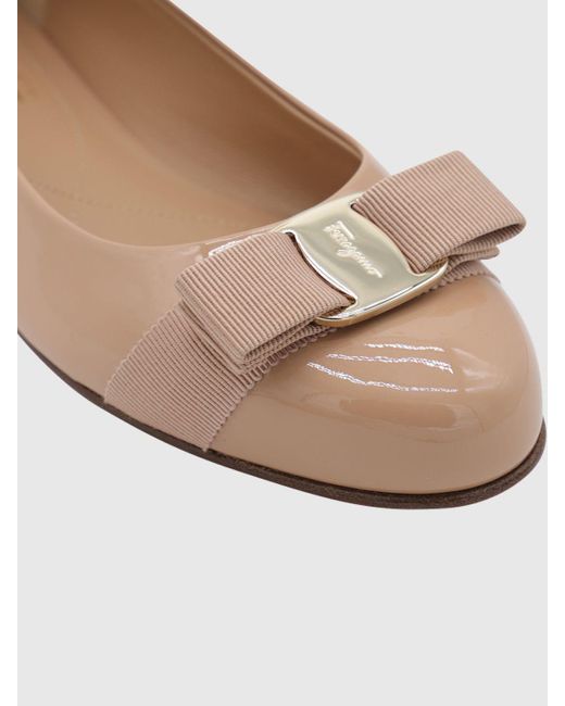 Ferragamo Ballet Flats in Pink | Lyst UK