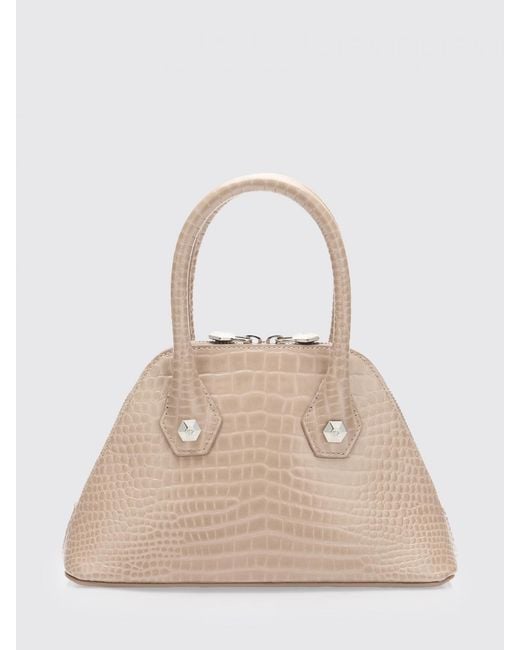 Philipp Plein Crocodile-Print Calfskin Leather Handbag With Hexagon ...