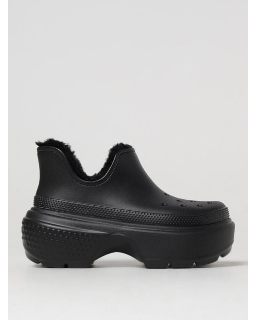 Crocs™ Crocband Clog Platform Boots in Black | Lyst