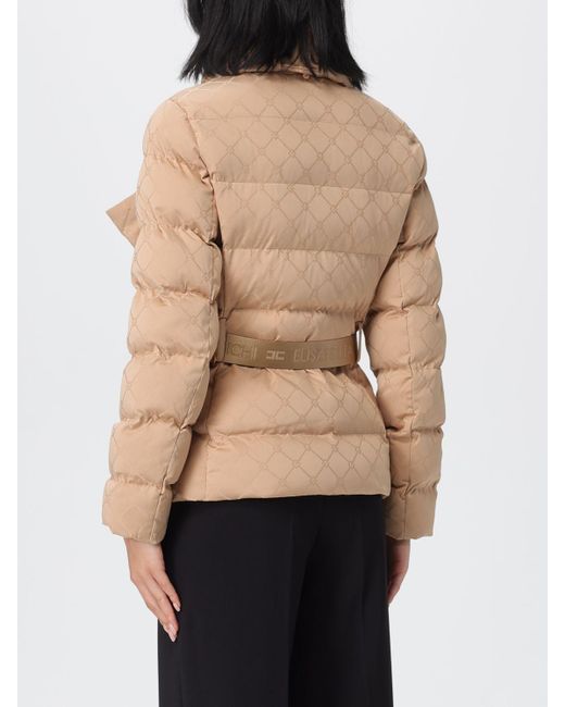 Elisabetta Franchi Blazer in Natural | Lyst UK