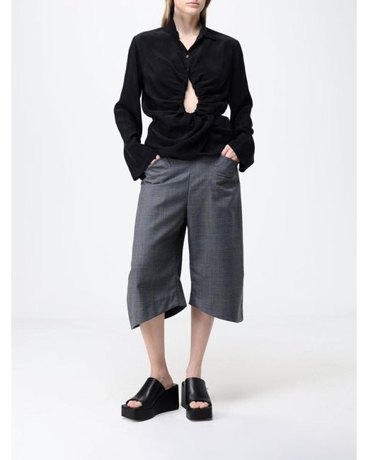 Maison Margiela Cupro Shirt in Black | Lyst UK