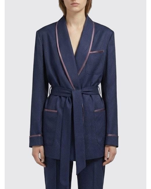 Maison Margiela Coat in Blue | Lyst UK