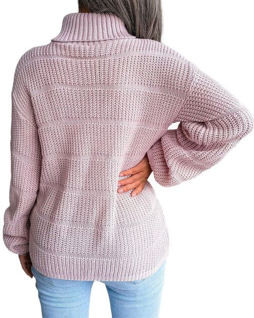 Lily Kim Turtleneck Sweater in Pink | Lyst UK