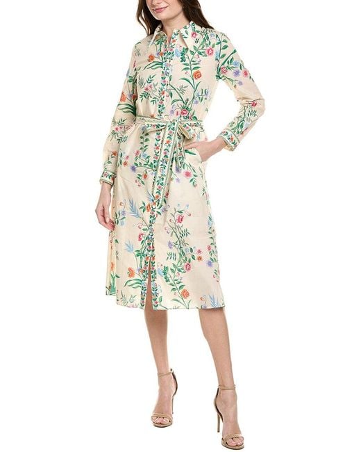 FLORA BEA NYC Medora Midi Dress in White | Lyst