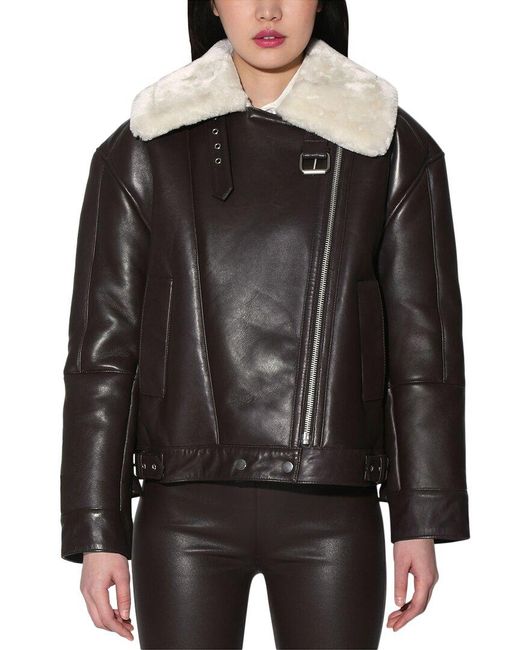 Walter Baker Mariah Leather Jacket in Black | Lyst