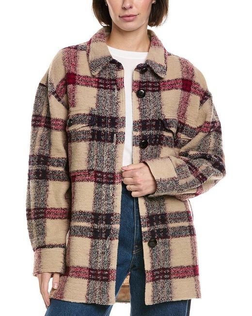 Isabel Marant Isabel Marant Etoile Harveli Wool-Blend Jacket in Brown ...