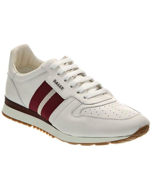 Bally Astel Leather Sneaker in White for Men | Lyst