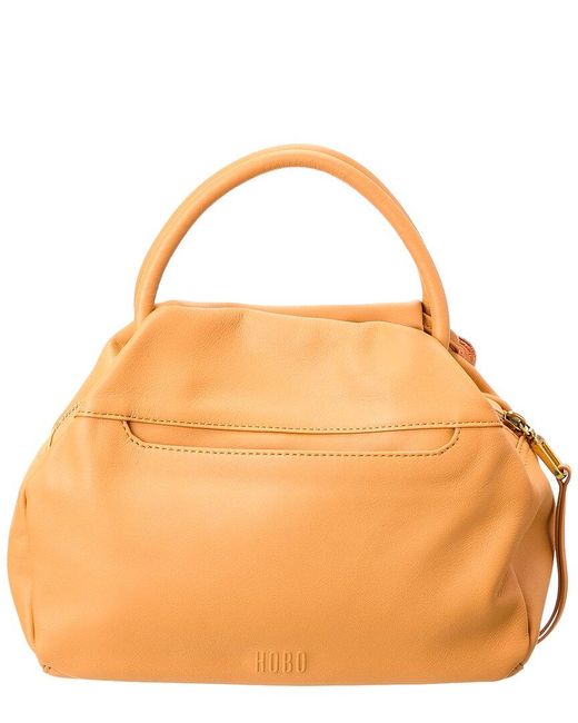 Hobo International Darling Small Leather Satchel in Orange | Lyst