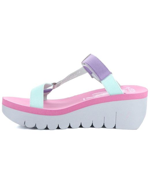 Fly London Yaka Suede Sandal in Pink | Lyst