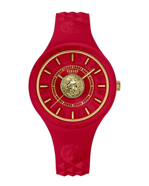 Versus Versus By Versace Fire Island Lion Watch in Red | Lyst UK