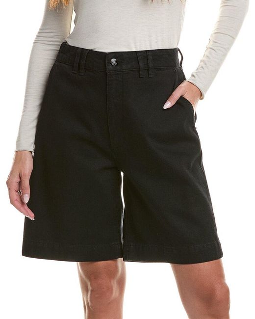 FRAME Frame The Trouser Trouble Short in Black | Lyst UK