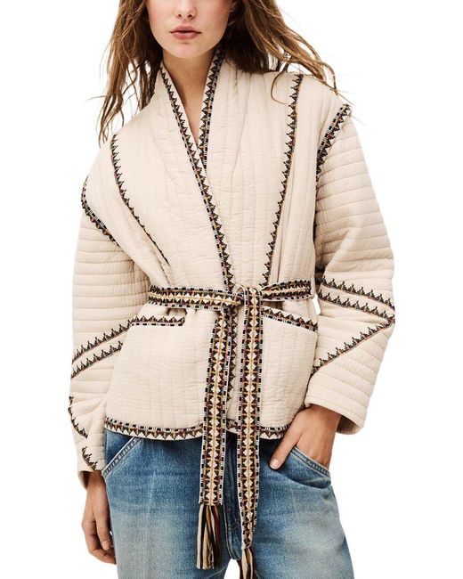 Ba&sh Cliago Jacket in Natural | Lyst UK