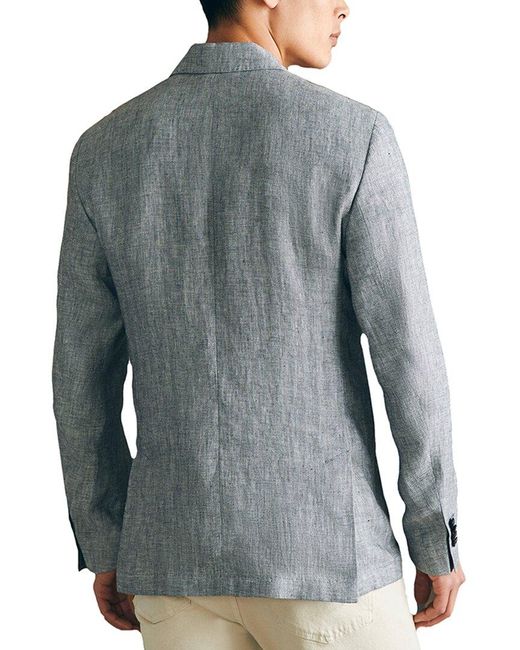 Faherty Reserve Linen-Blend Herringbone Blazer in Grey for Men | Lyst UK