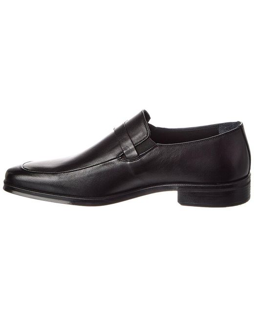 M by Bruno Magli Pivetto Leather Loafer in Black for Men | Lyst