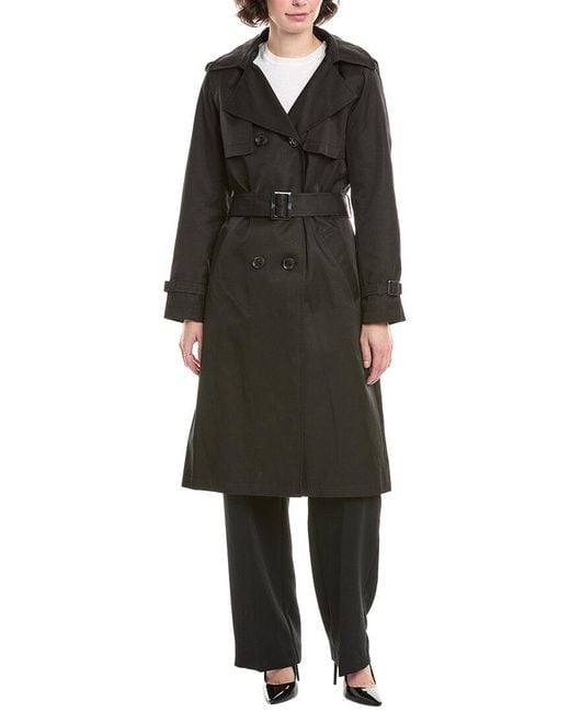 Sam Edelman Trench Coat in Black | Lyst UK