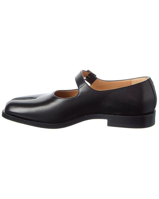 Maison Margiela Mary Jane Leather Ballerina Flat in Blue | Lyst UK