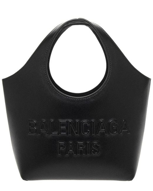 Balenciaga Mary Kate Xs Leather Tote in Black | Lyst UK