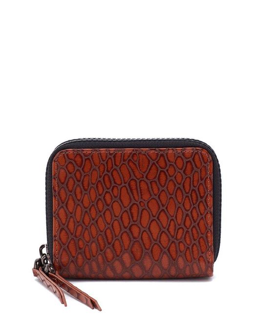Hobo International Dixon Medium Leather Zip Wallet in Red | Lyst