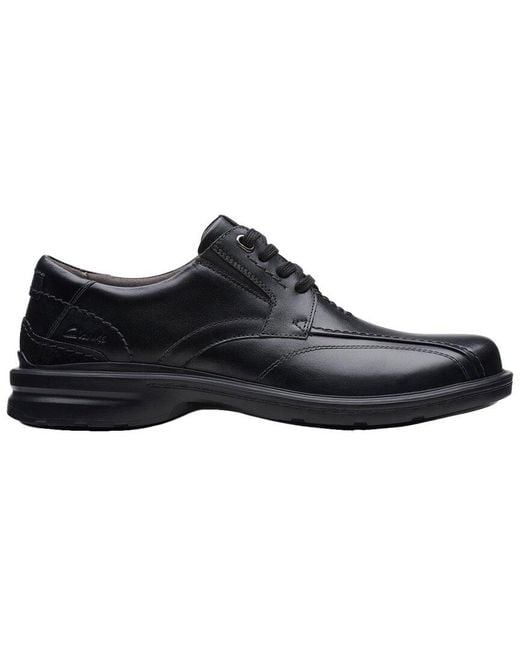 Clarks Gessler Lace Leather Sneaker in Black for Men | Lyst UK