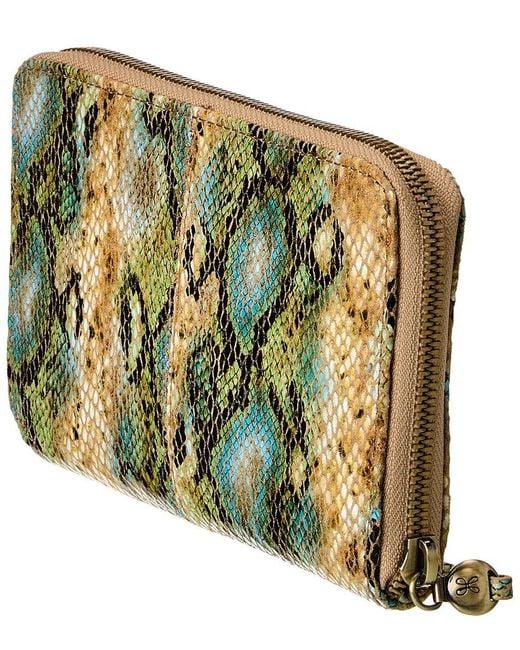 Hobo International Rave Leather Zip Around Wallet in Green | Lyst