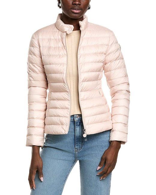 Moncler Lightweight Down Jacket in Natural | Lyst UK