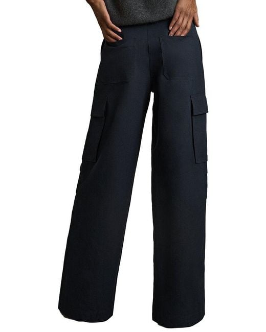 Reiss Ava Wide Leg Combat Trouser in Blue | Lyst