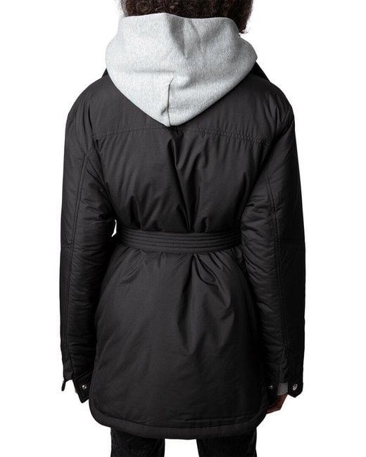 Zadig & Voltaire Kalice Nylon Jacket in Black | Lyst