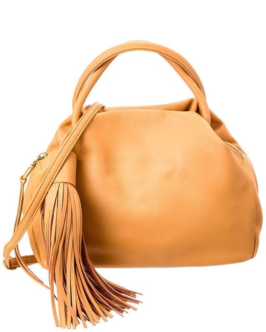 Hobo International Darling Small Leather Satchel in Orange | Lyst