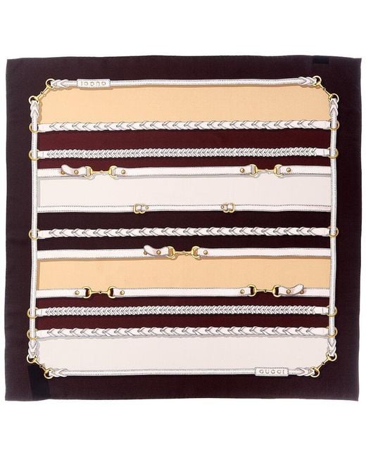 Gucci Gg Logo Silk Scarf in Black | Lyst UK