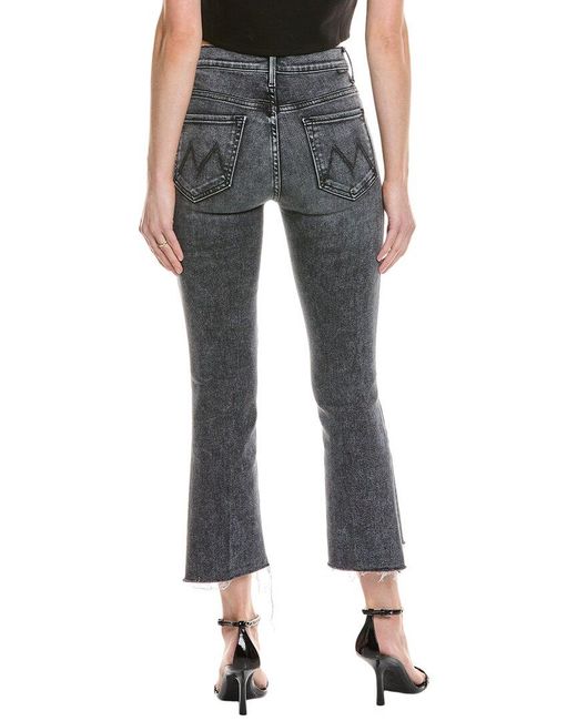 Mother The Insider Crop Step Fray Train Stops Jean in Blue | Lyst
