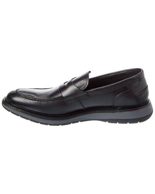 Clarks Chantry Leather Penny Loafer in Black for Men | Lyst