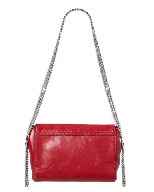 Mulberry Link Leather Shoulder Bag in Red | Lyst