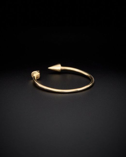 Italian Gold 14k Spike Ring in Black | Lyst