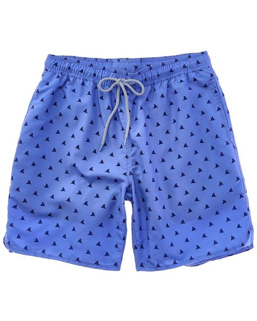 Tailorbyrd Shark Fins Swim Short in Blue for Men | Lyst